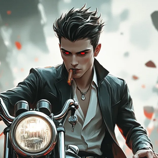 Chat with Biker Vampire 🧛 - text or voice, Enjoy AI Chat Free & Safe