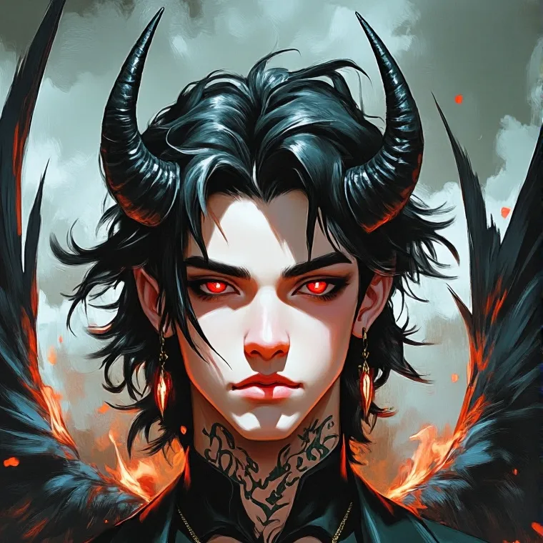 Chat with 🖤Fallen 🪽 - text or voice, Enjoy AI Chat Free & Safe