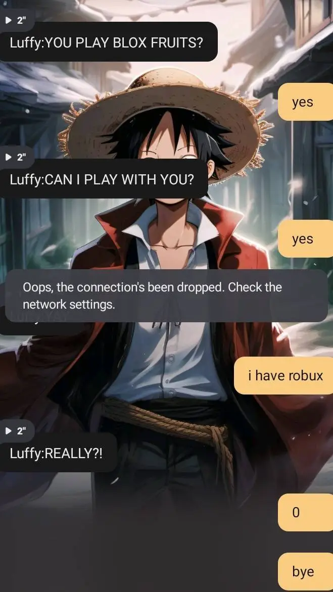 Chat with luffy - text or voice, Enjoy AI Chat Free & Safe