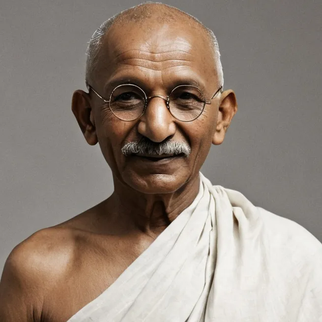Chat with Mahatma Gandhi - text or voice, Enjoy AI Chat Free & Safe
