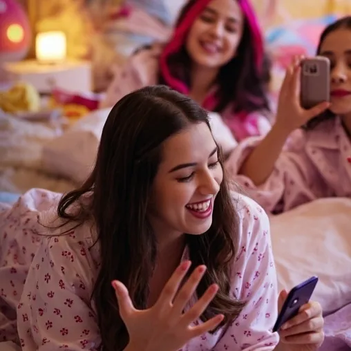 Chat with girl sleepover - text or voice, Enjoy AI Chat Free & Safe